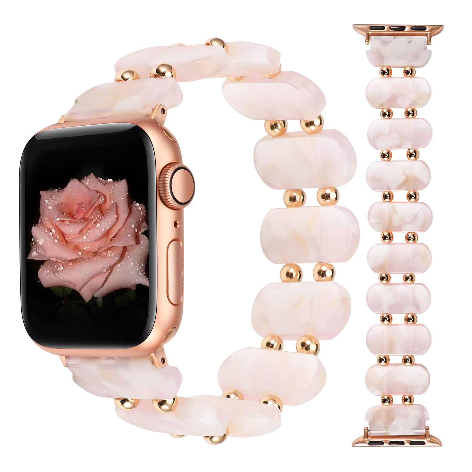 TOYOUTHS Compatible with Resin Apple Watch Bands 38mm 40mm 41mm ...