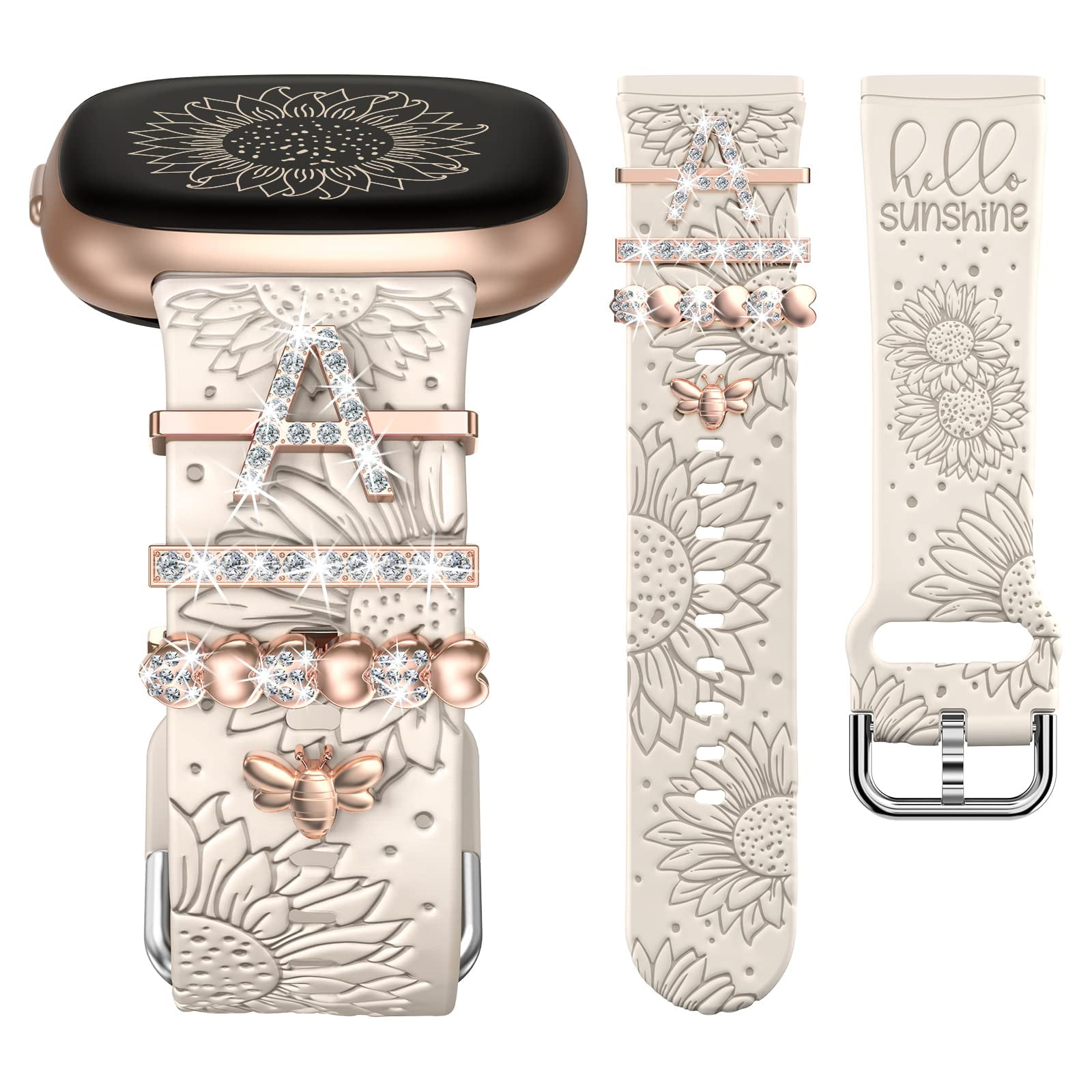 TOYOUTHS Decorative Ring Loop Compatible with Versa 4/Versa 3/Sense 2 ...