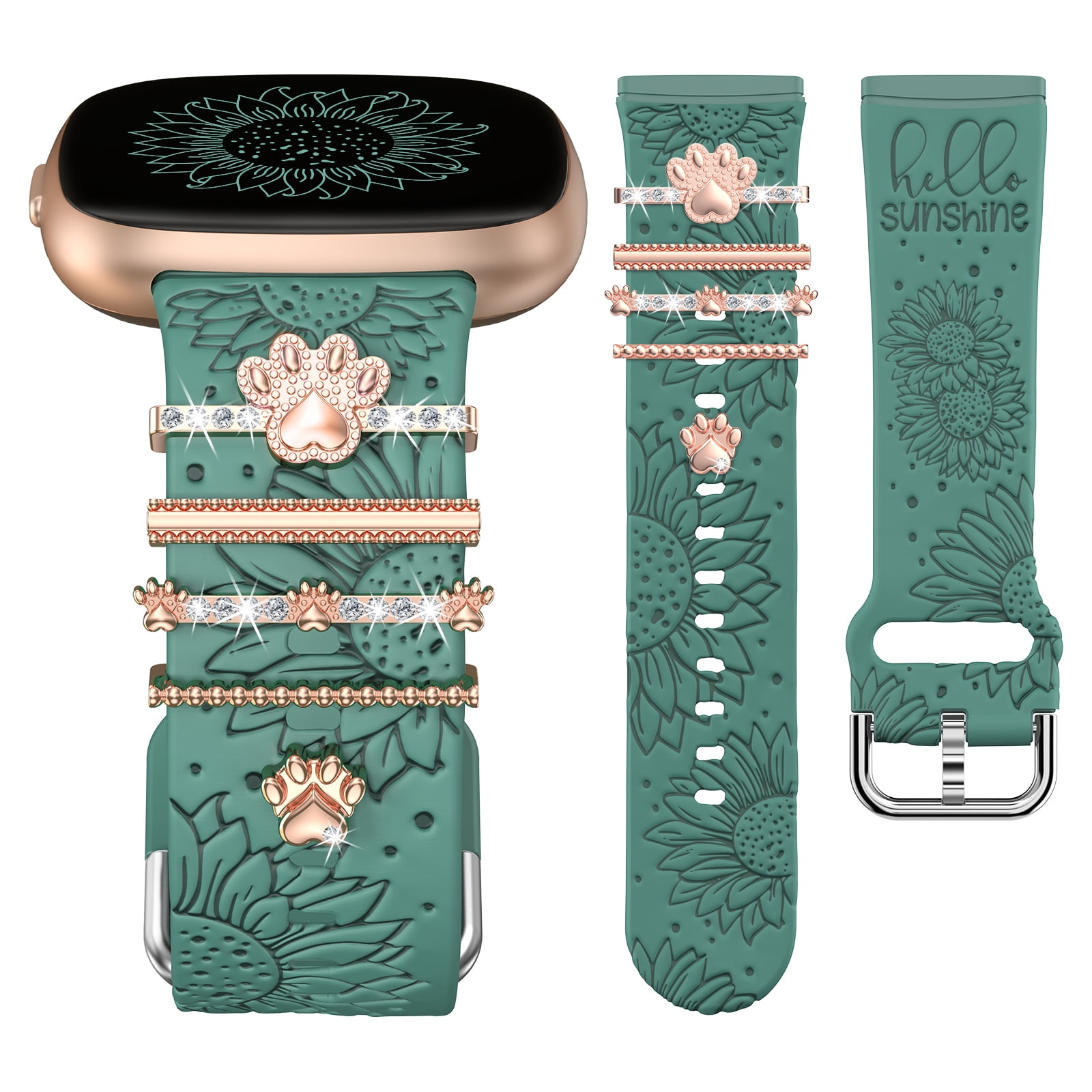 TOYOUTHS Decorative Ring Loop Compatible with Versa 4/Versa 3/Sense 2 ...