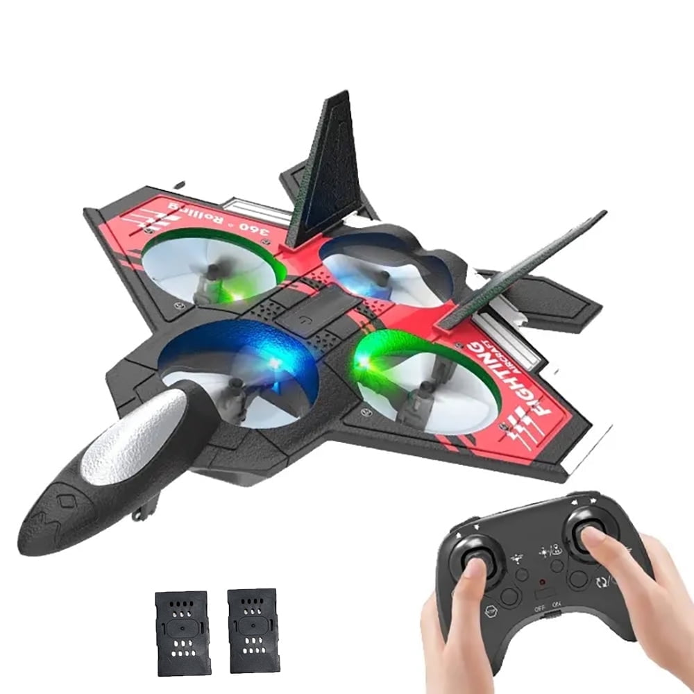 RC Plane 2.4GHz Remote Control Airplane with Lights,2Rechargeable ...