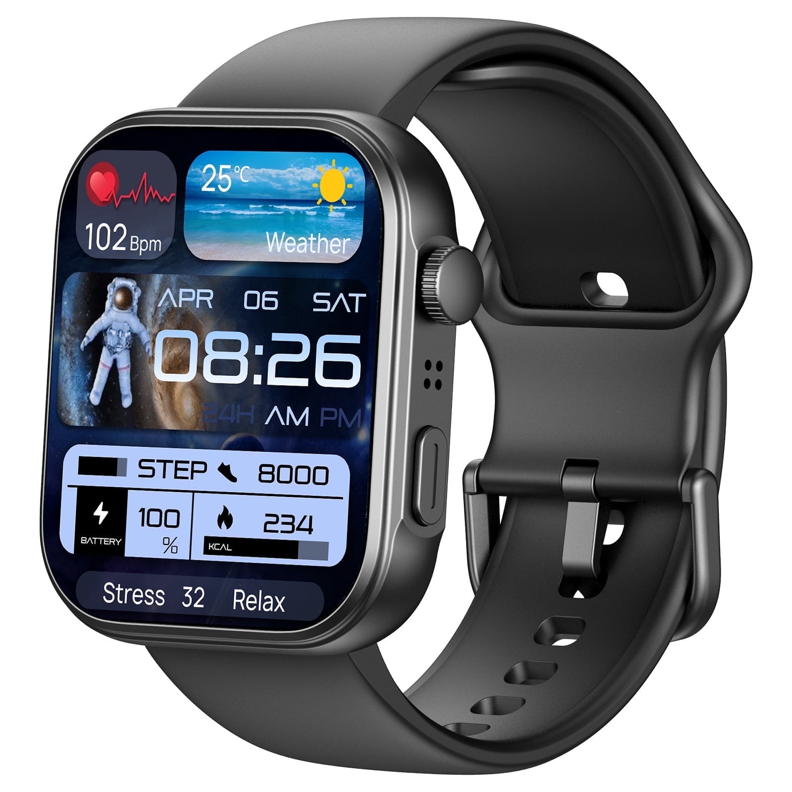 TOZO S6 Smartwatch for Men Women, IP68 Waterproof Smartwatch for iPhone ...