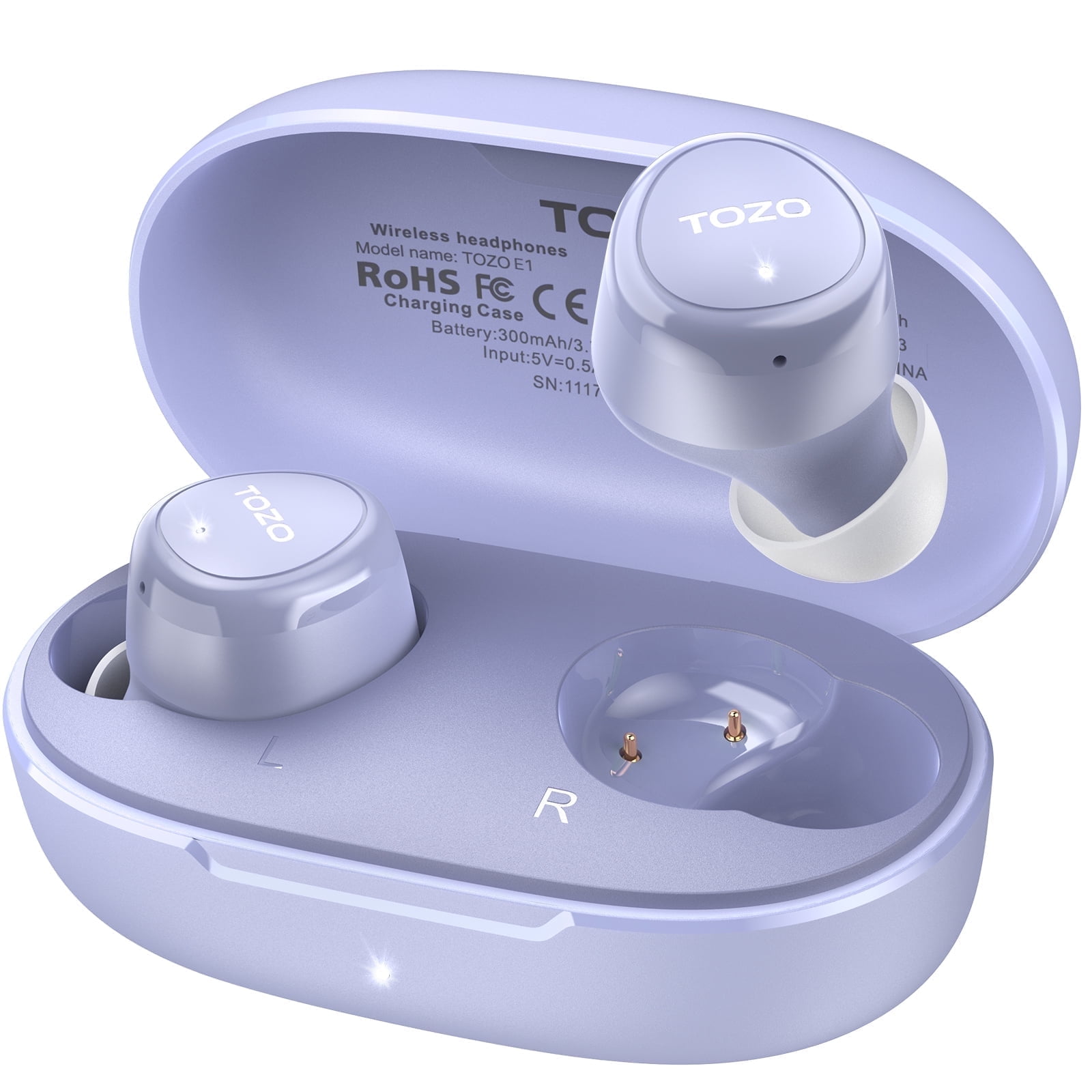 TOZO E1 Wireless Earbuds Bluetooth 5.3 Lightweight in Ear Headphones ...