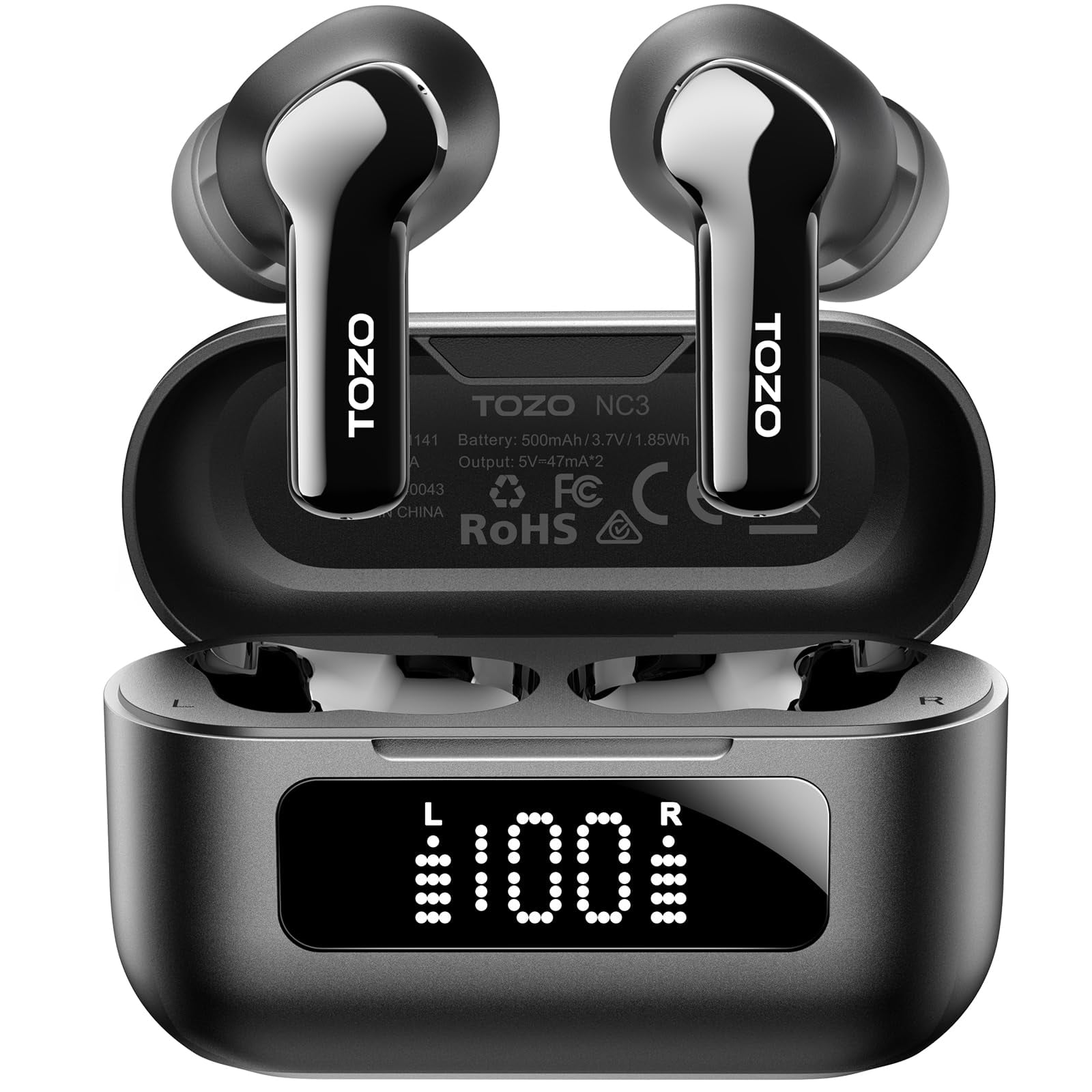 TOZO NC3 In-Ear Wireless Earbuds Bluetooth 5.3 Headphones,6 Mics ANC ...