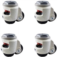 TP-40S - 1.75" Wheel - Stem Retractable Leveling Machine Casters - 4 ...