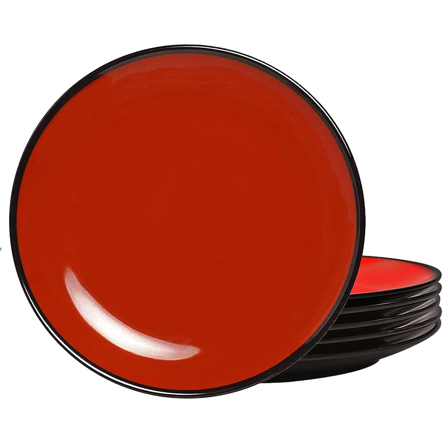 TP 8.5" Melamine Dinner Plates, 6-Piece Plate Set Unbreakable Serving ...