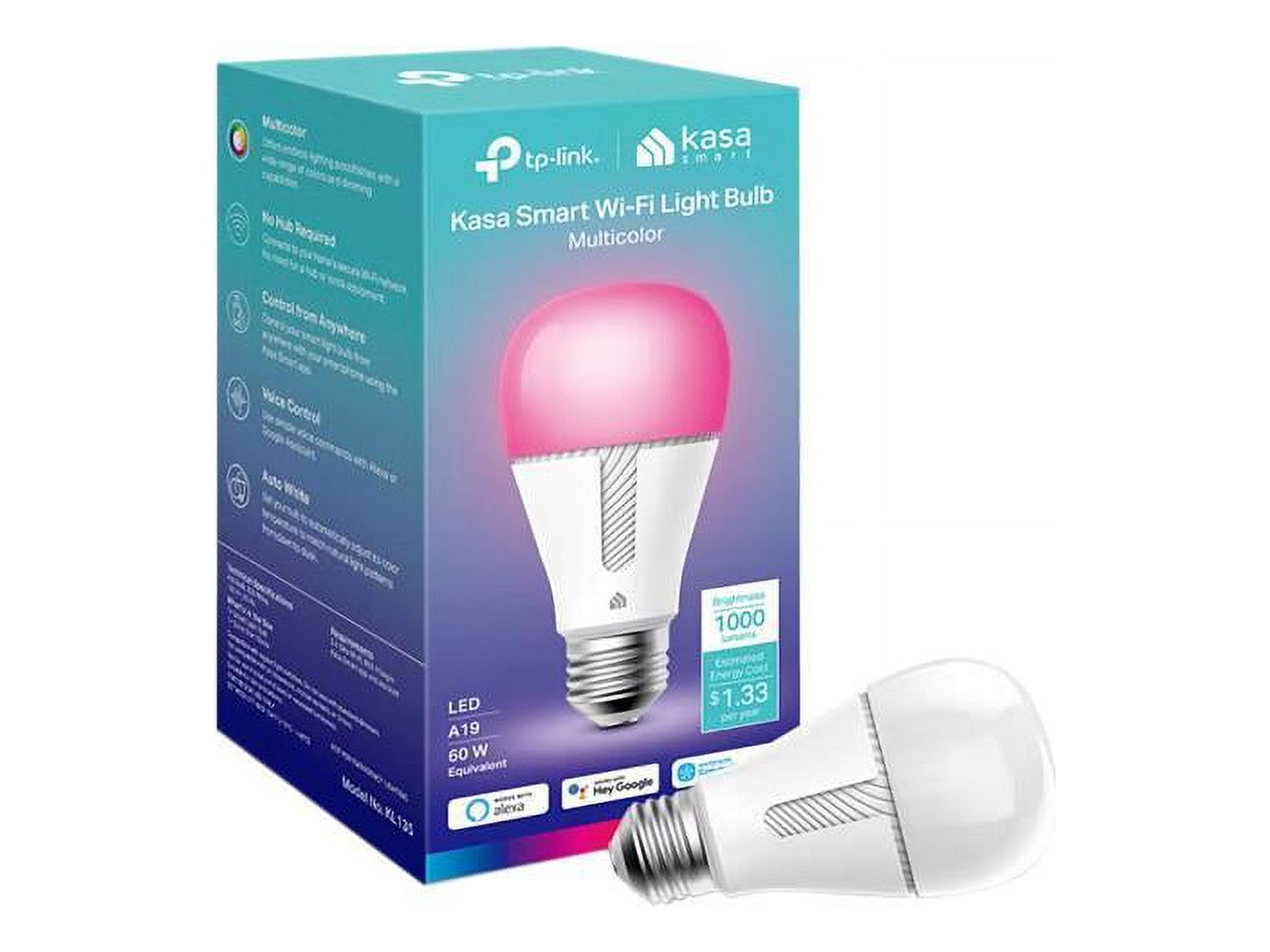TP-Link KL135P2 Kasa Smart LED Light Bulb, Multicolor, Voice Activated ...