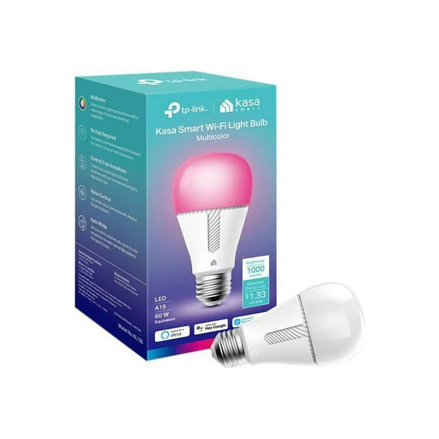 TP-Link KL135P2 Kasa Smart LED Light Bulb, Multicolor, Voice Activated ...