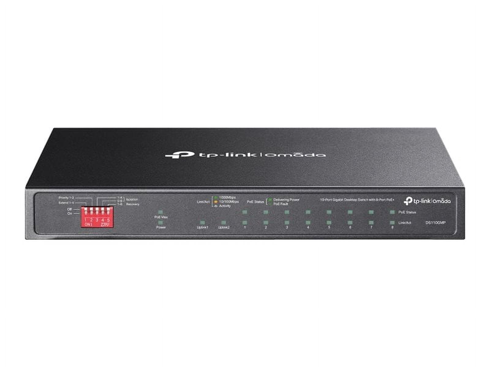 Omada Omada 10-Port Gigabit Desktop Switch with 8-Port PoE+ - 9 Ports ...