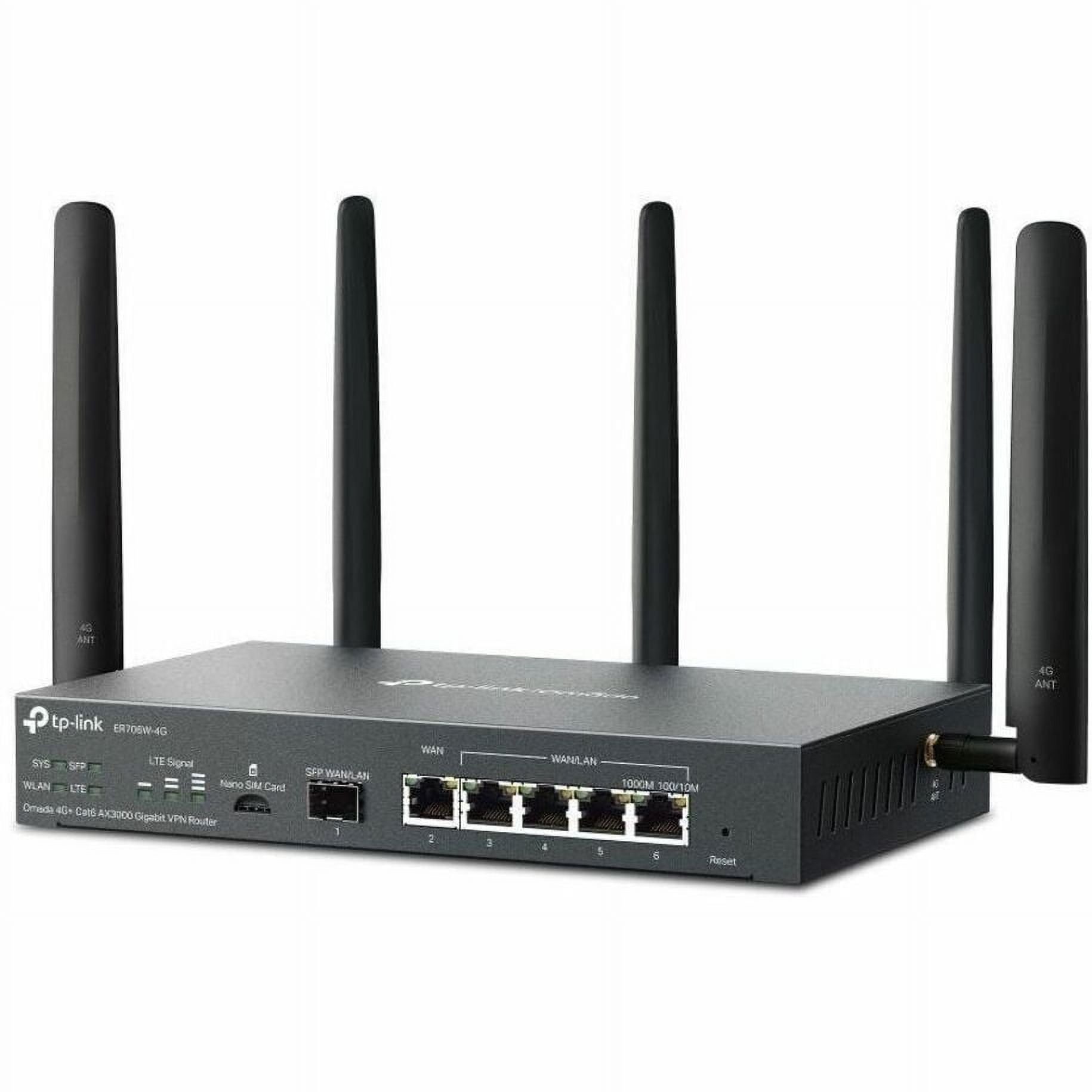 TP LINK ER706W-4G Omada 4G+ Cat6 AX3000 Gigabit VPN Router - Walmart ...