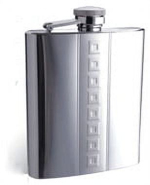 TP08-E74 vertical square pocket flask, 8 Oz, stainless steel - Walmart.com