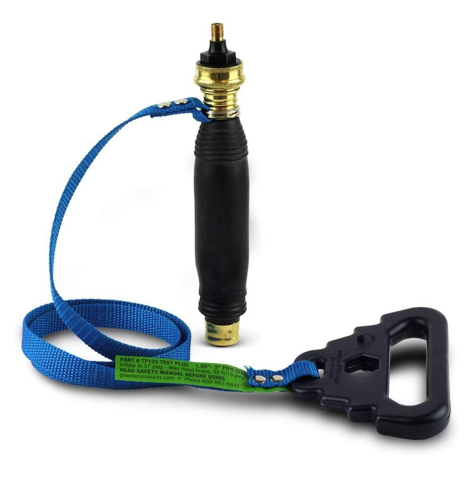 TP123 Pneumatic Hydraulic Test Plug Inflatable with Air or Water, 1-1/4 ...