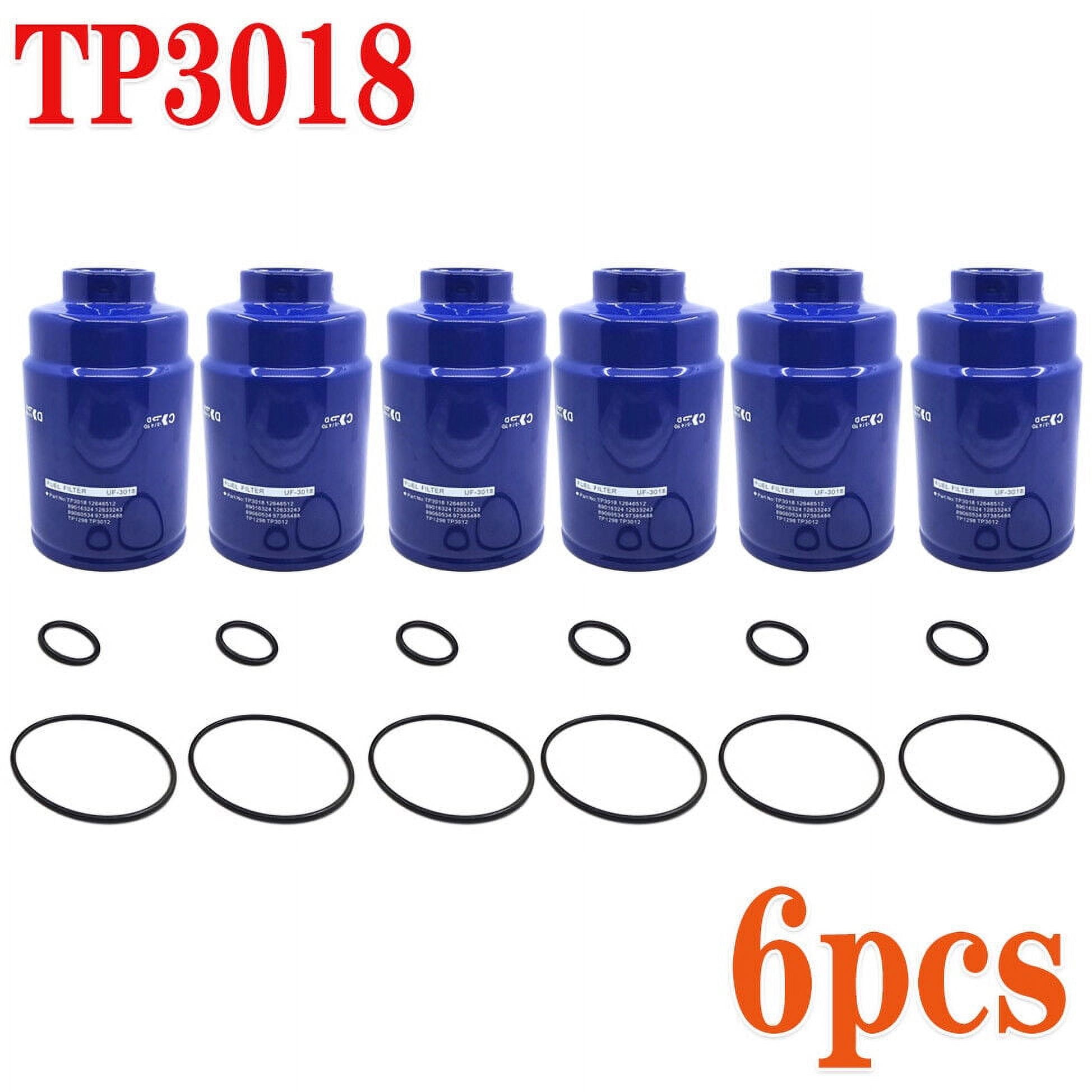 TP3018 DURAMAX 6.6L FUEL FILTER GM 12664429 12646512 TP3012 (Set of 6) - Walmart.com
