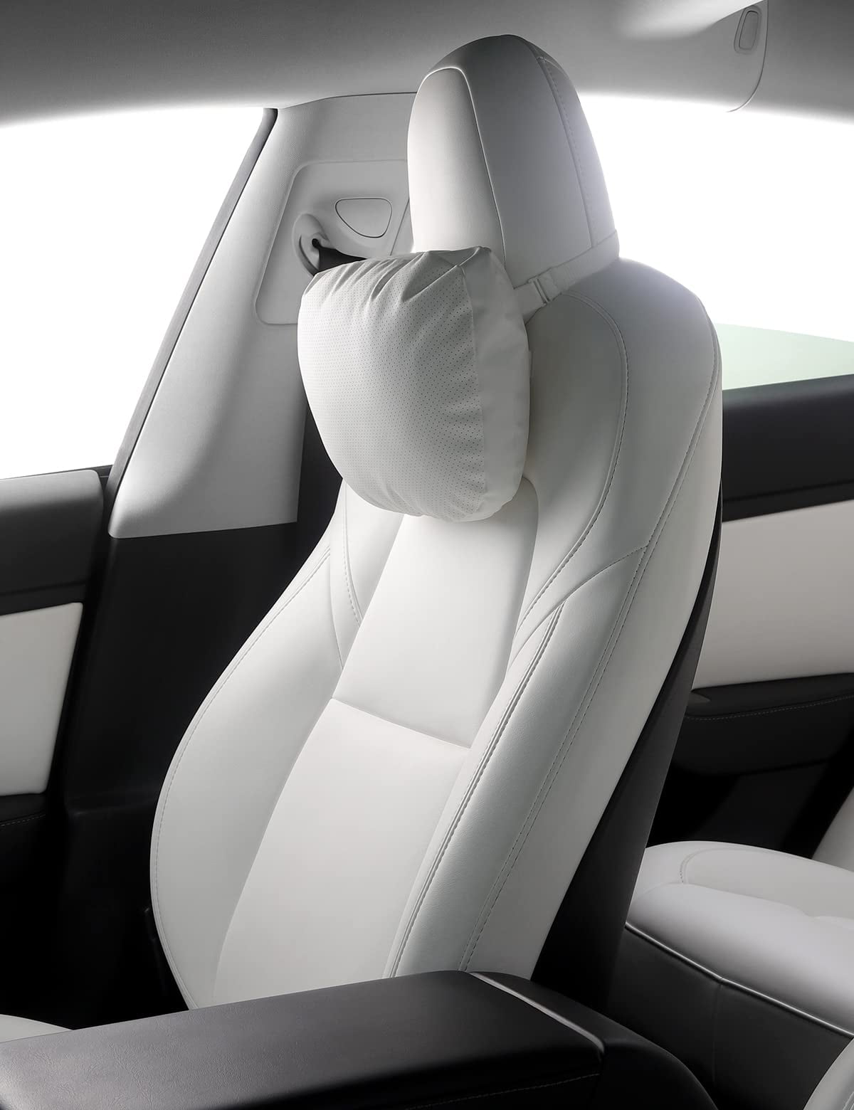 TPARTS Leather Headrest Neck Pillow for Tesla Model Y/X/3/S, Tesla ...