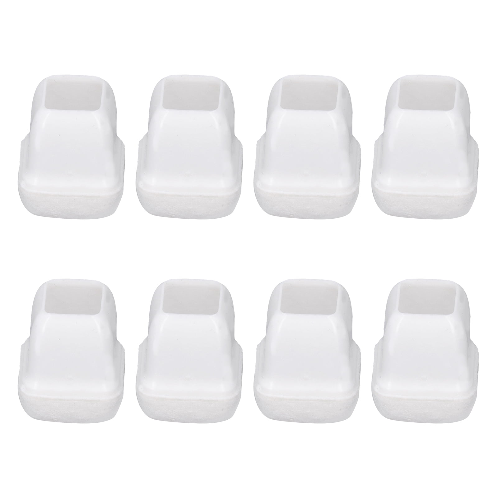 TPE Chair & Table Leg Covers for Floor Protection White Square ...