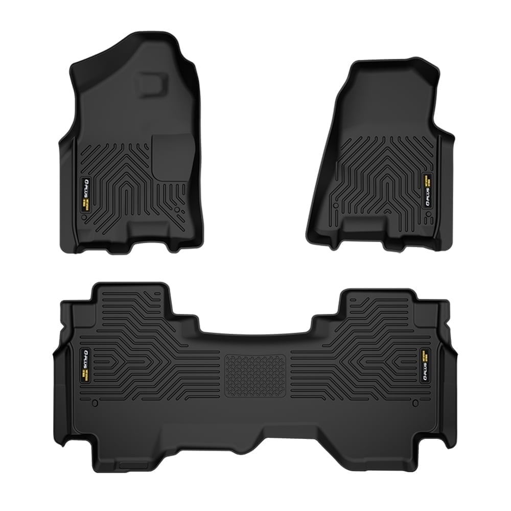 TPE Floor Mats Full Set Liners All Weather 3 Pcs Black Fit For Dodge ...
