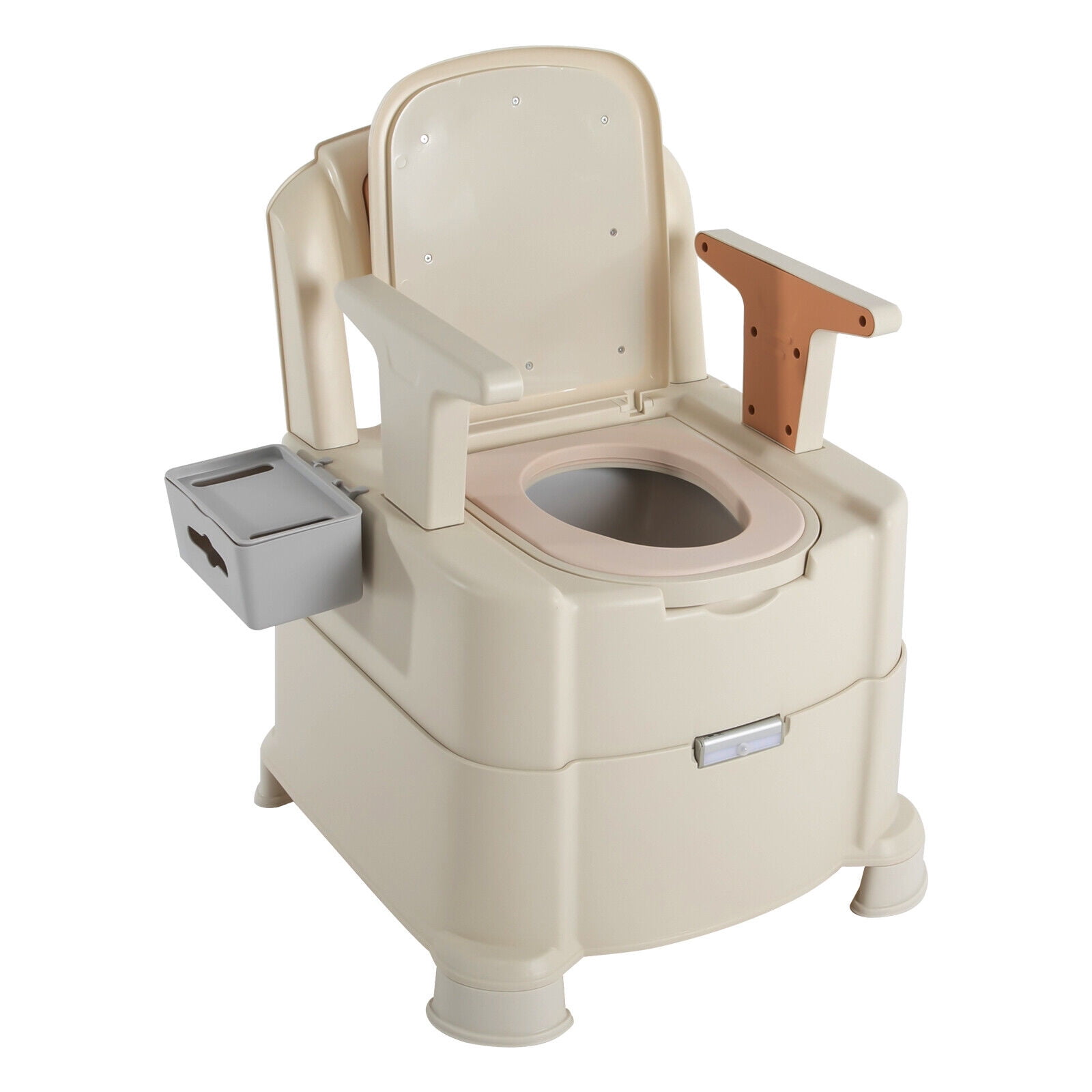 Portable Toilet with Sensor Night Light, Non-slip Bedside Commode for ...