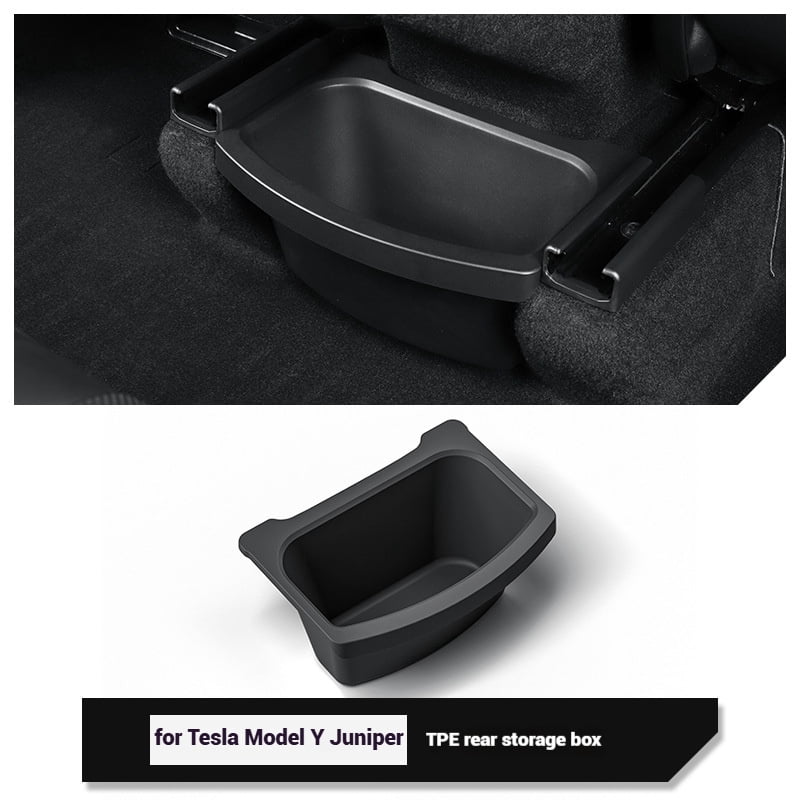 TPE Rear Seat Storage Box for Tesla Model Y Juniper Launch 2025 2026 ...