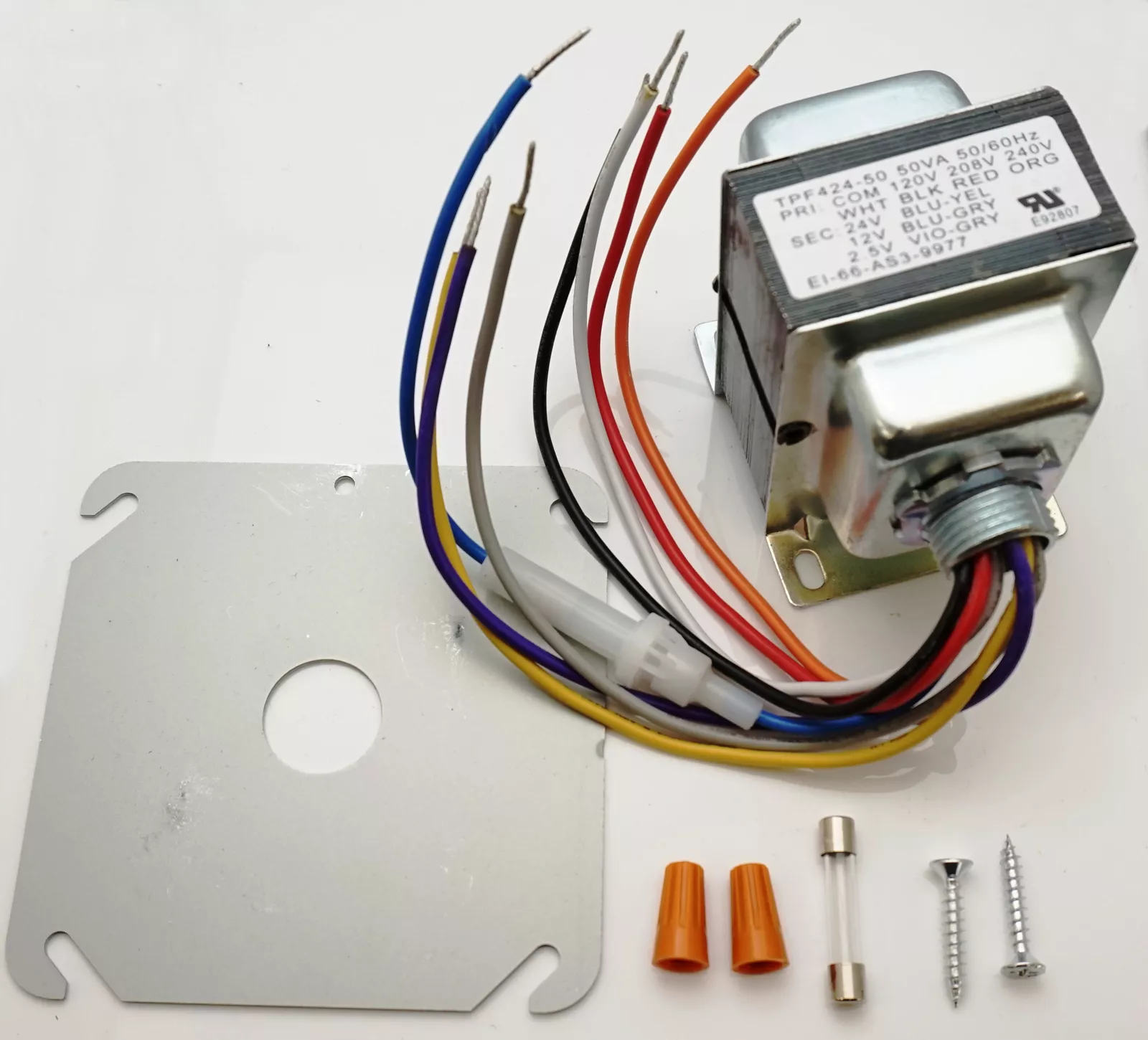 TPF424-50, Foot/Plate Mount Transformer, 120/208/240V, 50VA Rating ...