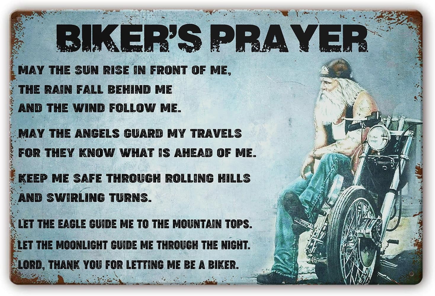 TPH20X30-Vtaget Signs Biker Poster spirational Quot Wall Art Biker’S ...