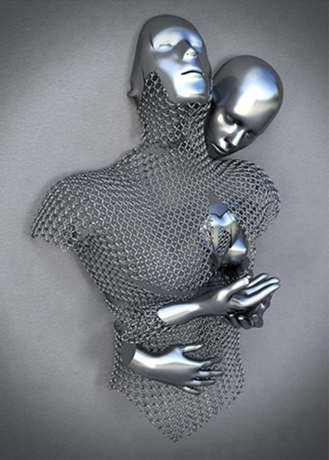 TPH30x40-Metal Figure Statue Art Oil Painting Romantic Abstract Poster ...