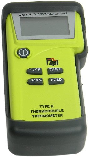 TPI 343/C1 Water Resistant, Dual-input, K-Type Thermocouple Thermometer ...