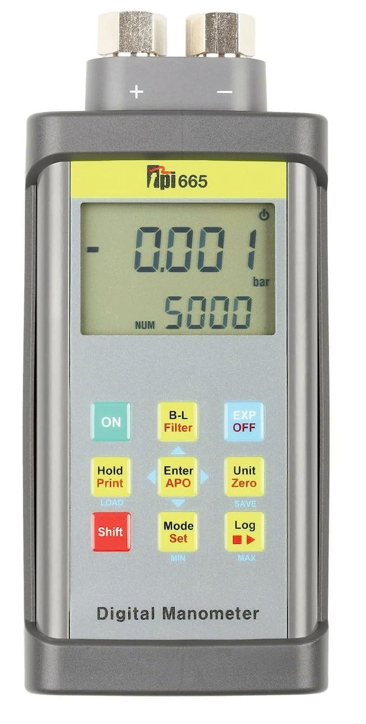 TPI 665 Dual Input Differential Digital Manometer with Data Logging ...