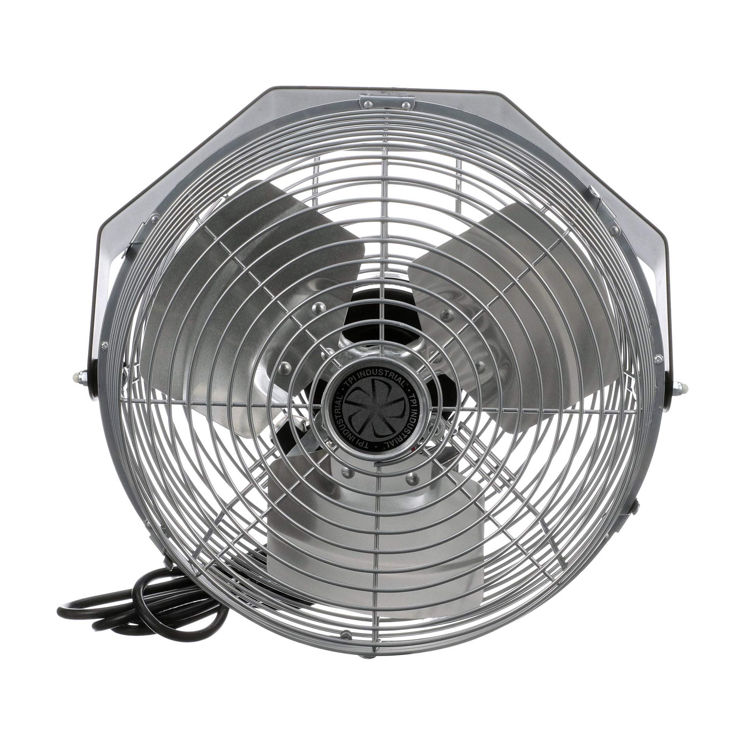 TPI U-12-TE Wall Mount Heavy Duty Ceiling Barn Fan for Garage, Shop ...