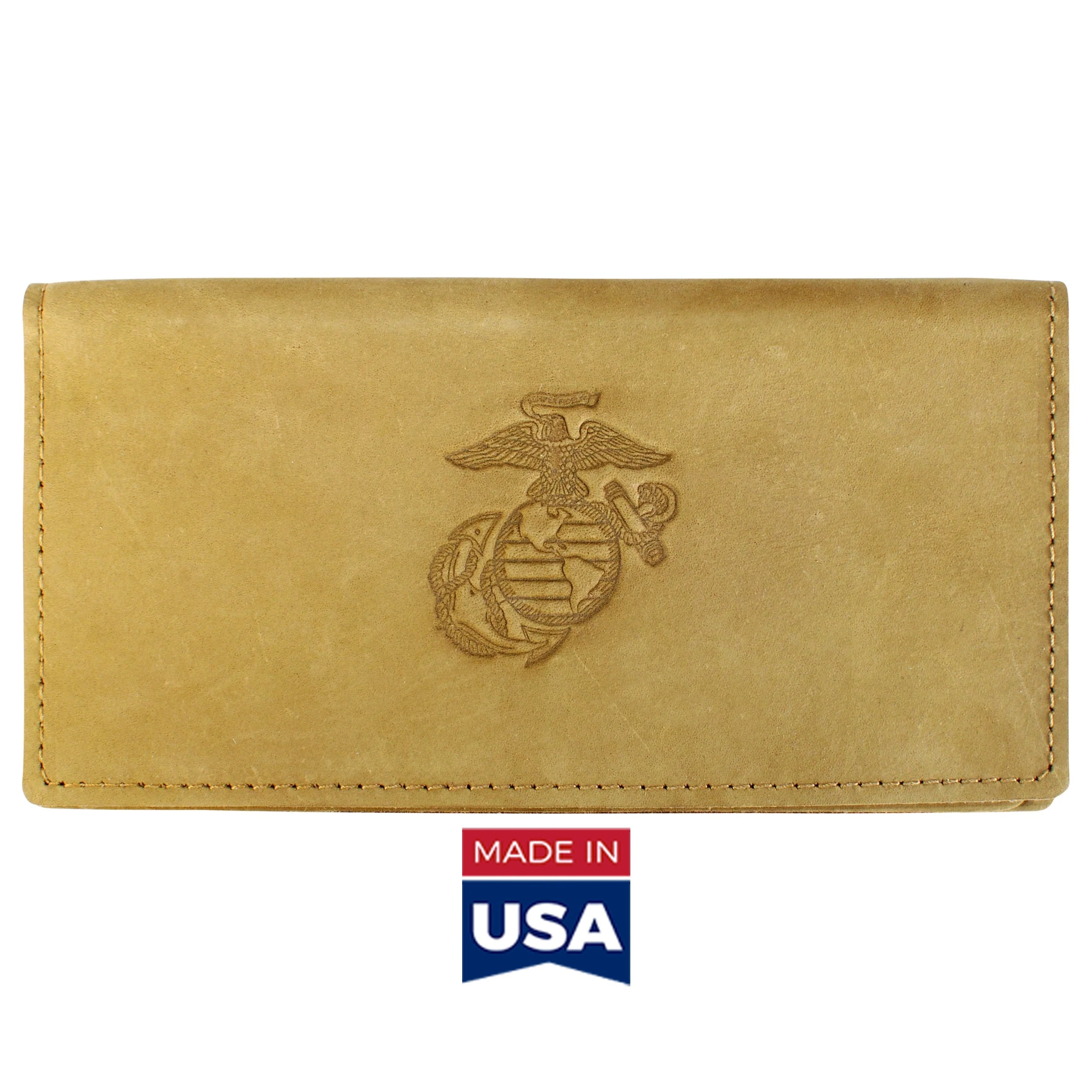 TPK Checkbook Holder – United States Marine Corps - Olive, Nubuck Suede ...
