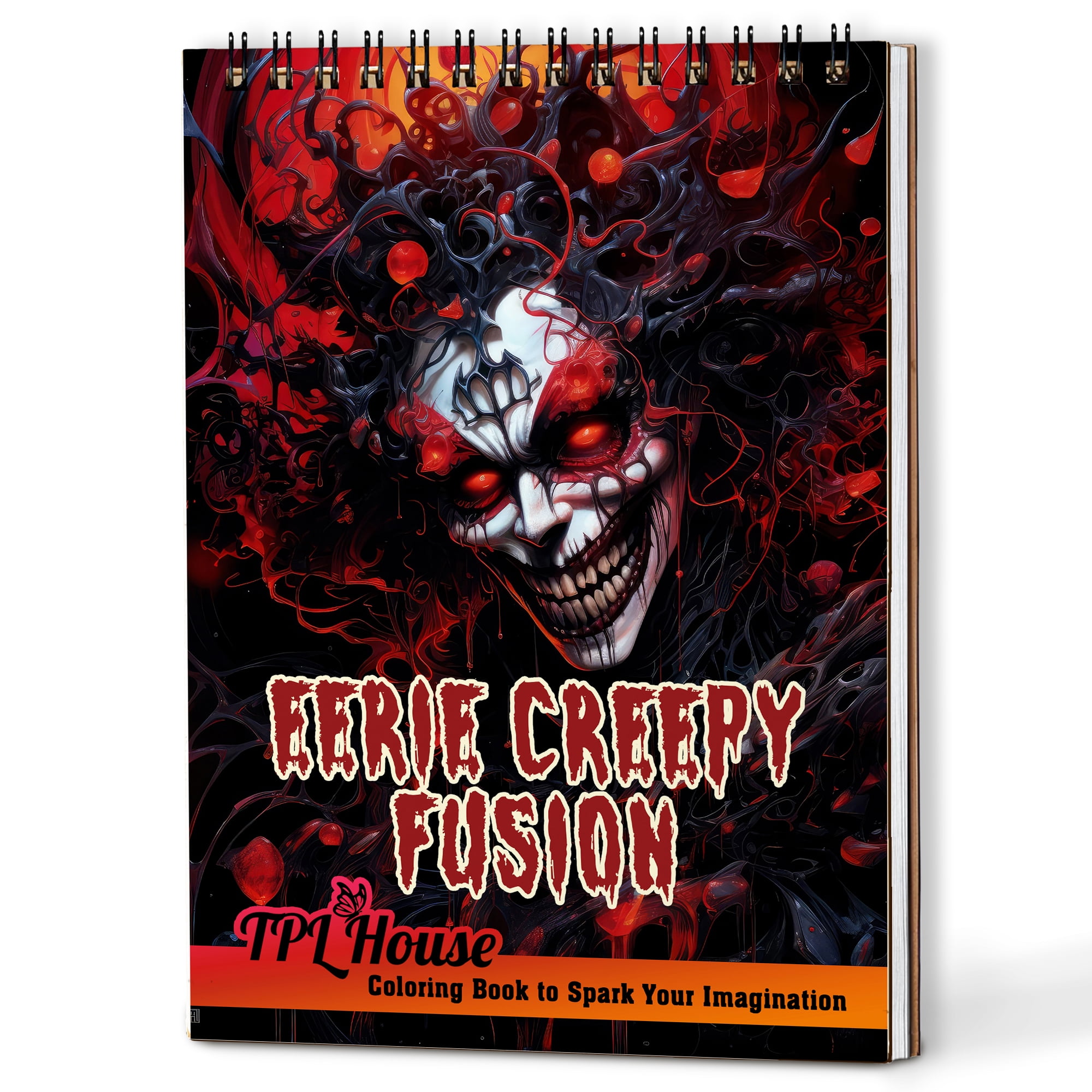 TPLHOUSE Eerie Creepy Fusion Coloring Book Spiral Bound for Adults, A5 ...