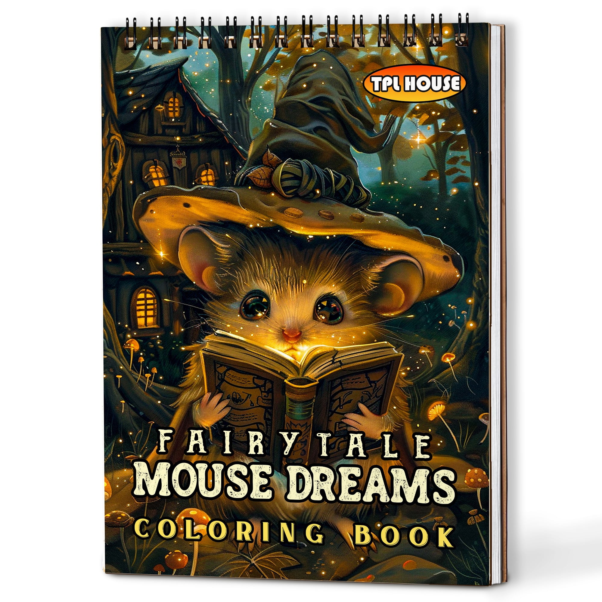TPLHOUSE Fairytale Mouse Dreams Coloring Book Spiral Bound for Adults ...