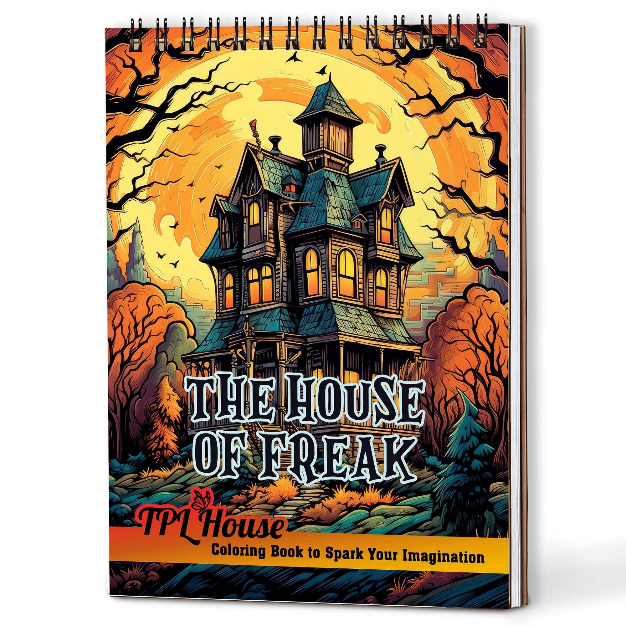 TPLHOUSE The House Of Freak Coloring Book Spiral Bound for Adults, A5 ...