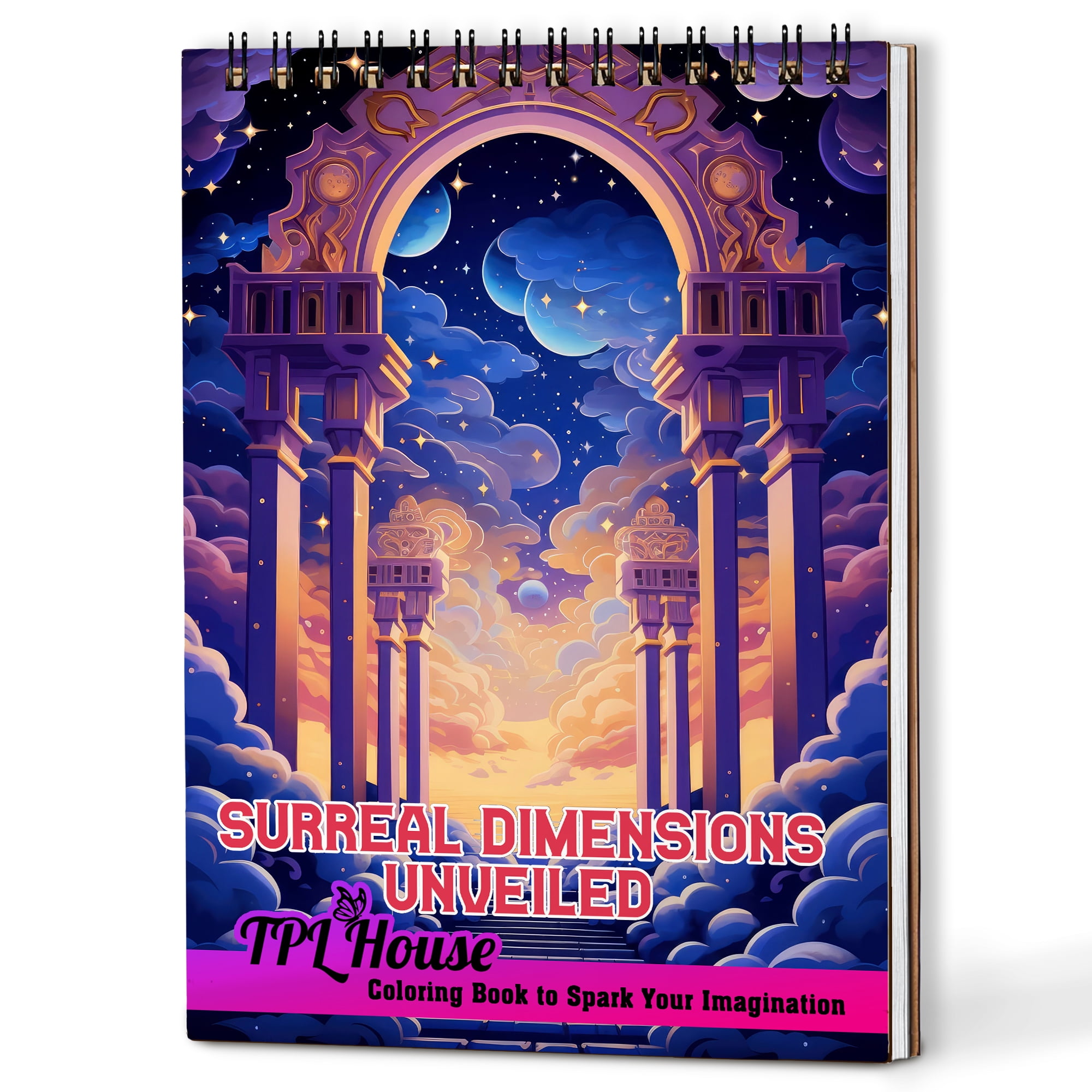 TPLHOUSE Surreal Dimensions Unveiled Coloring Book Spiral Bound for ...