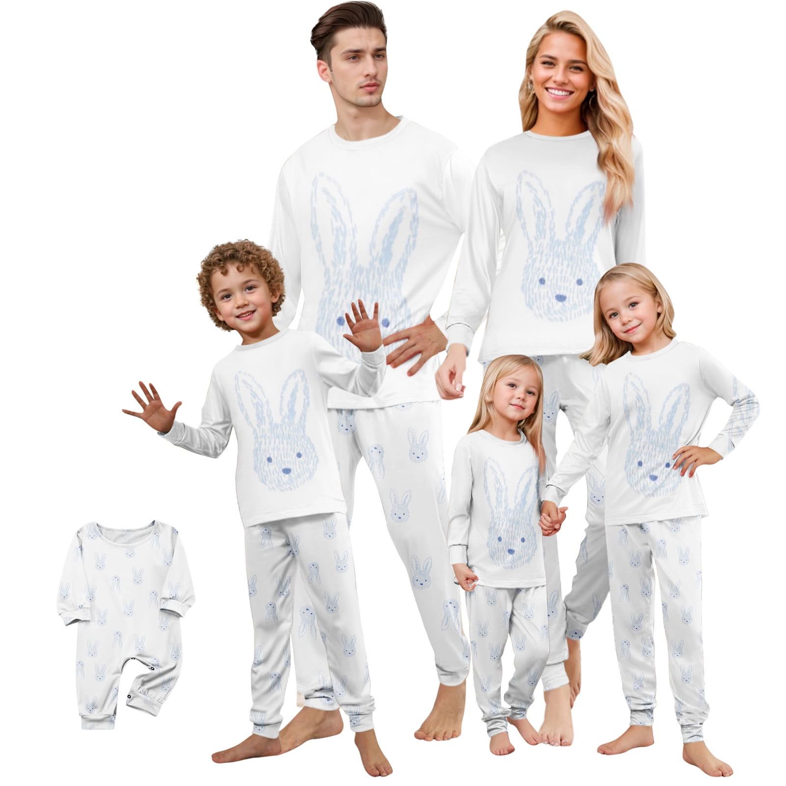 TPLNEQ Family Easter Pajamas Matching Sets, Cute Easter Pajamas, Bunny ...