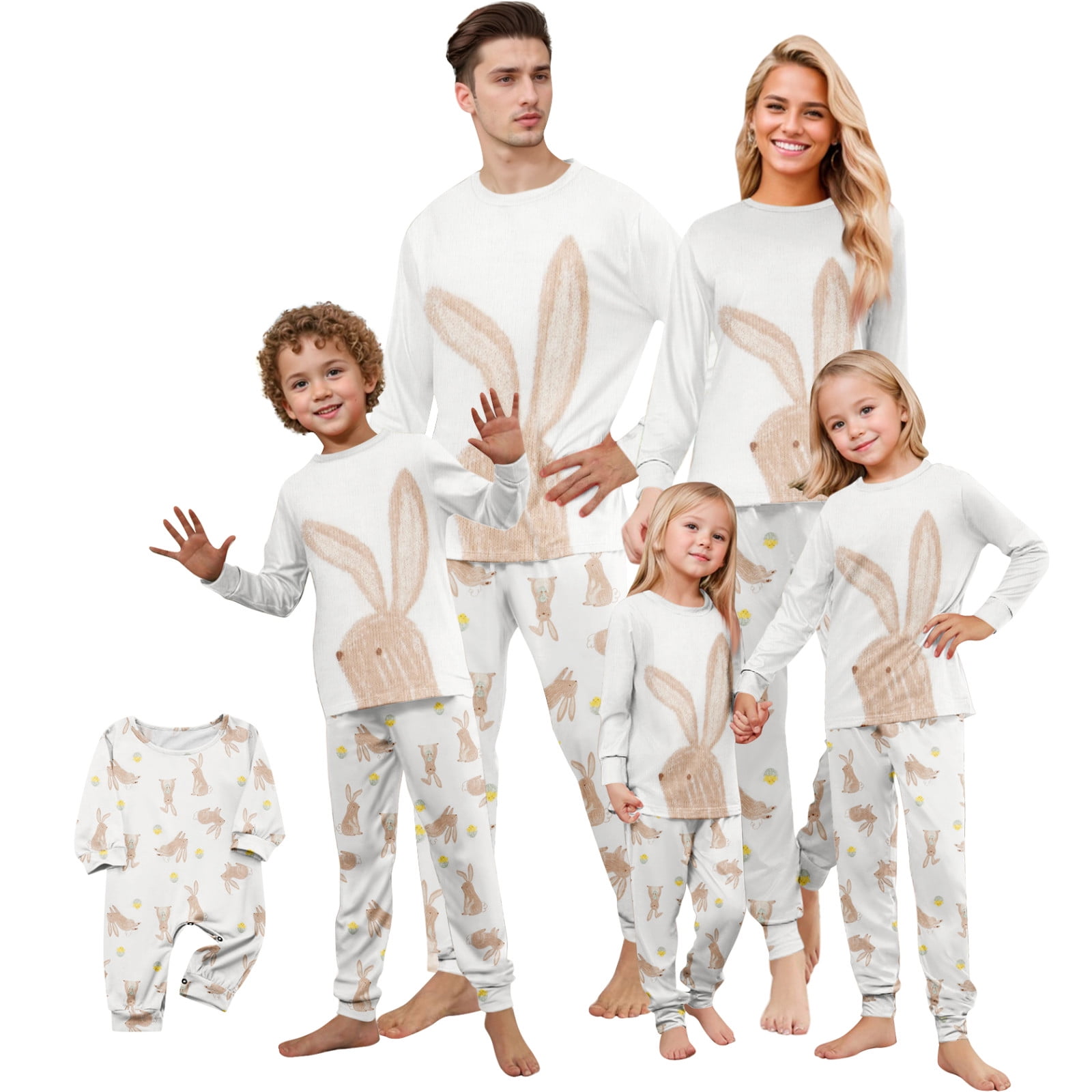 TPLNEQ Family Easter Pajamas Matching Sets, Cute Easter Pajamas, Bunny ...