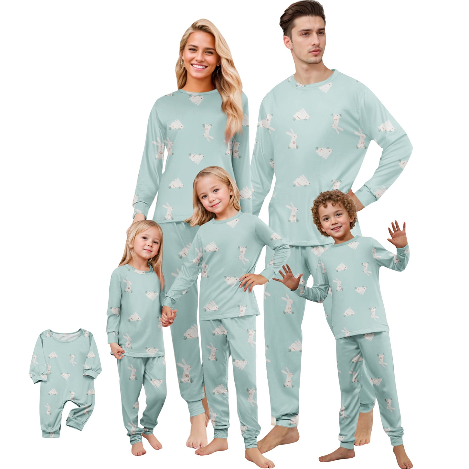 TPLNEQ Family Easter Pajamas Matching Sets, Cute Easter Pajamas, Bunny ...