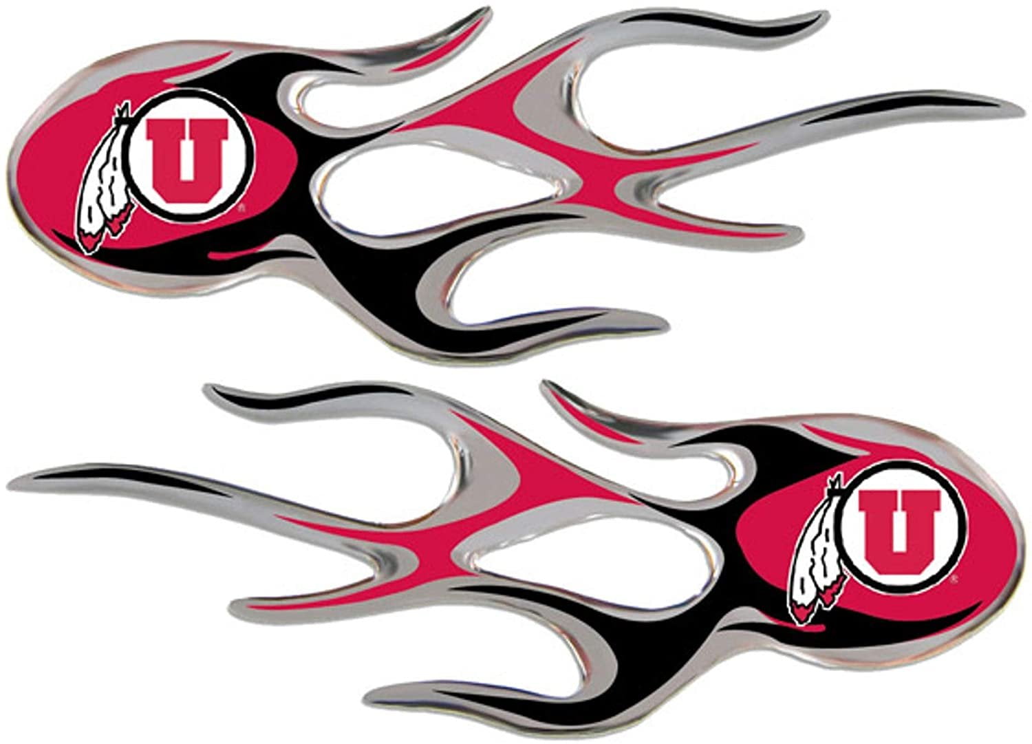 TPM Utah Air Puffed Raised Micro Flame Decal Pair Emblem Sticker ...
