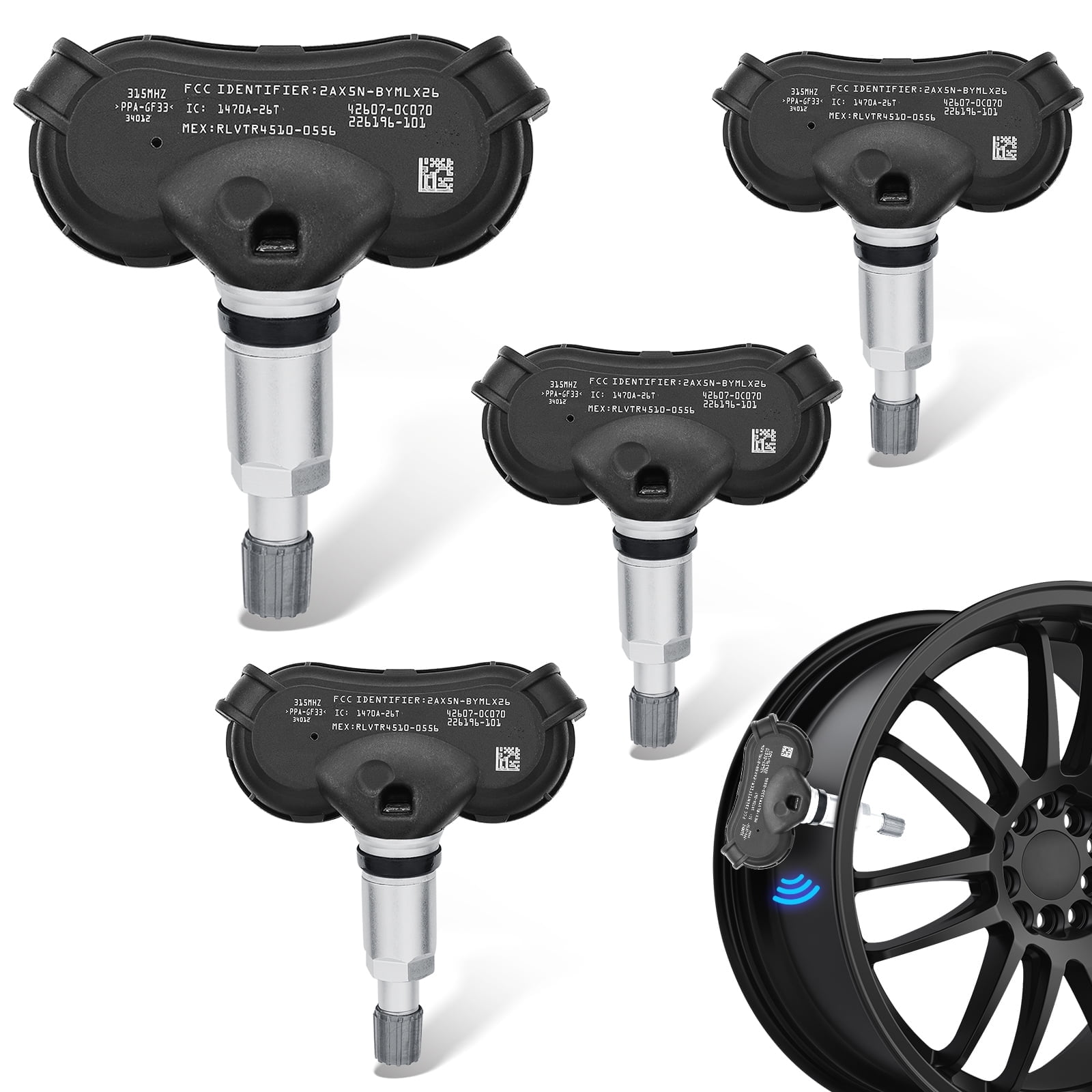 SPEEDWOW TPMS Sensor, 315Mhz Tire Pressure Monitoring Sensor Fit for ...
