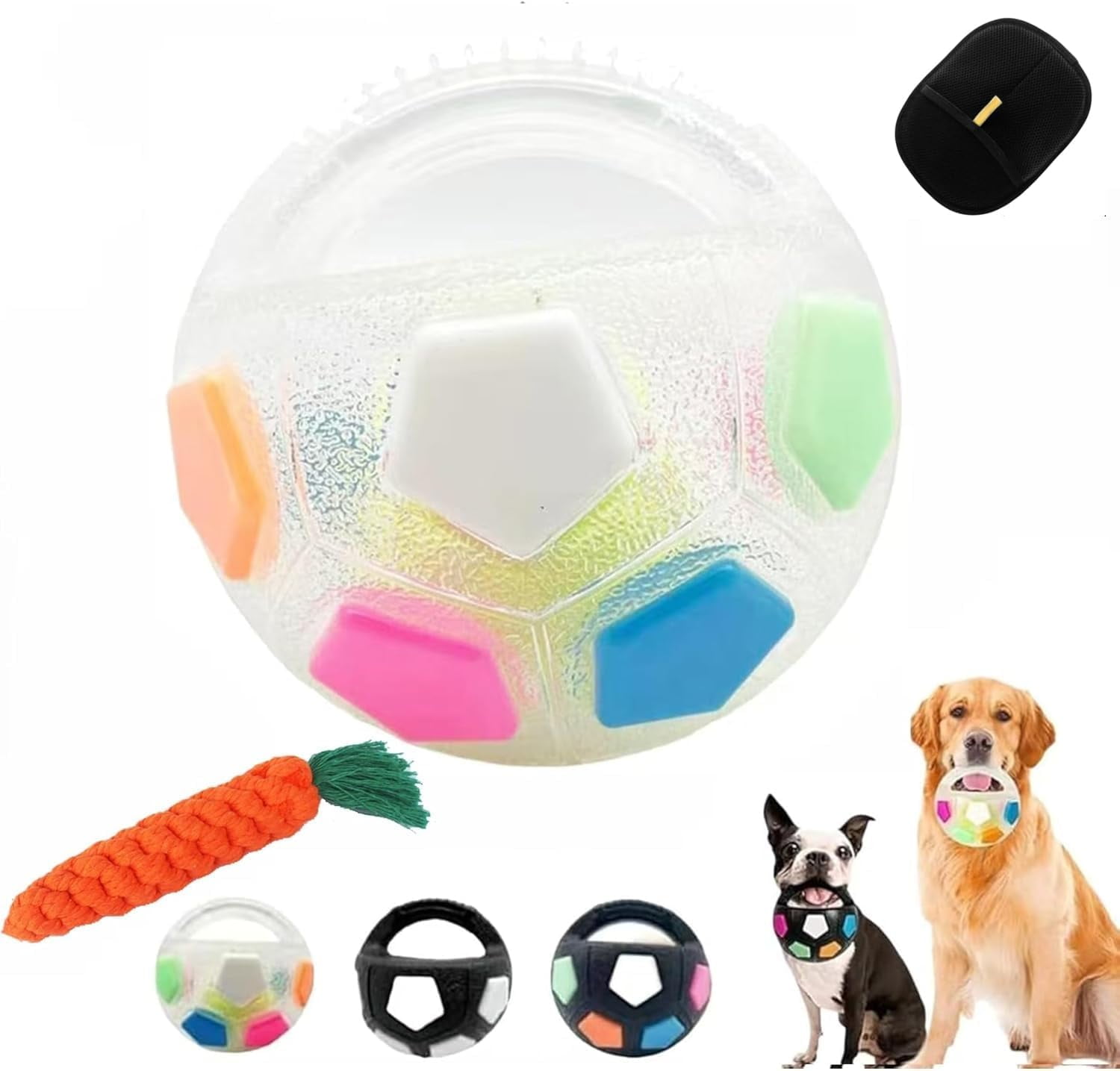 TPR Dog Soccer Ball,The Mellow Dog Calming Ball with Handle ...