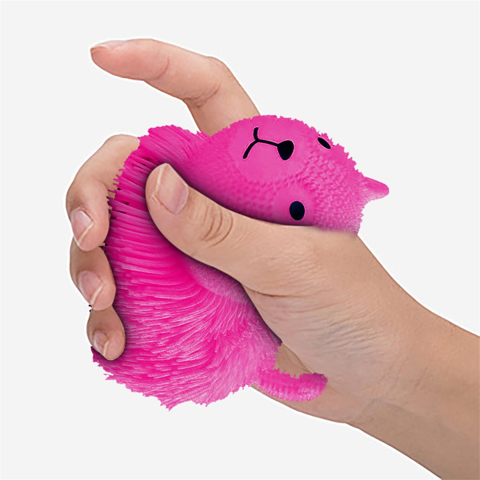 TPR Stress Pinch Joy Kids Stress Pull Toy Long Haired Dog Hairball Soft ...