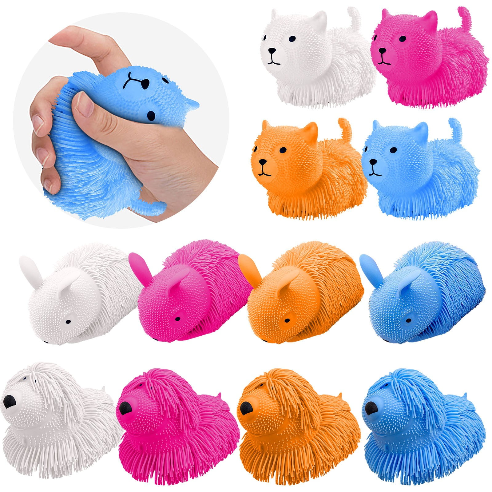 TPR Stress Pinch Toy,Emulation Dog Squeeze Toy Sensory Stress Balls Squishy ,Stress Relief ...