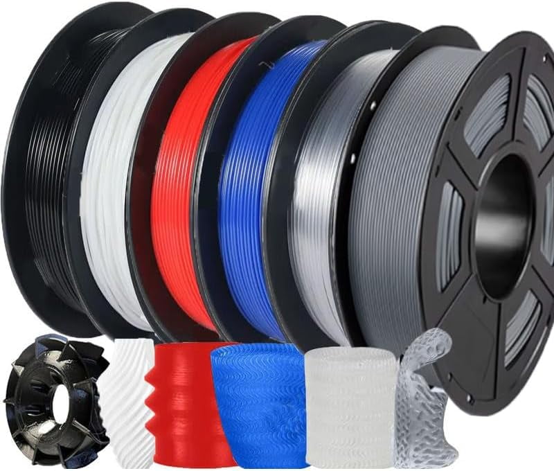 TPU 3D Printer Filament Bundle 1.75mm Filajoy3D 95A Flexible Soft TPU ...