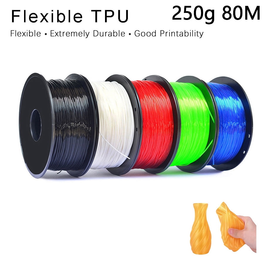 TPU 3D Printer Flexible Filament 250g 1.75mm Length 80M - Walmart.com