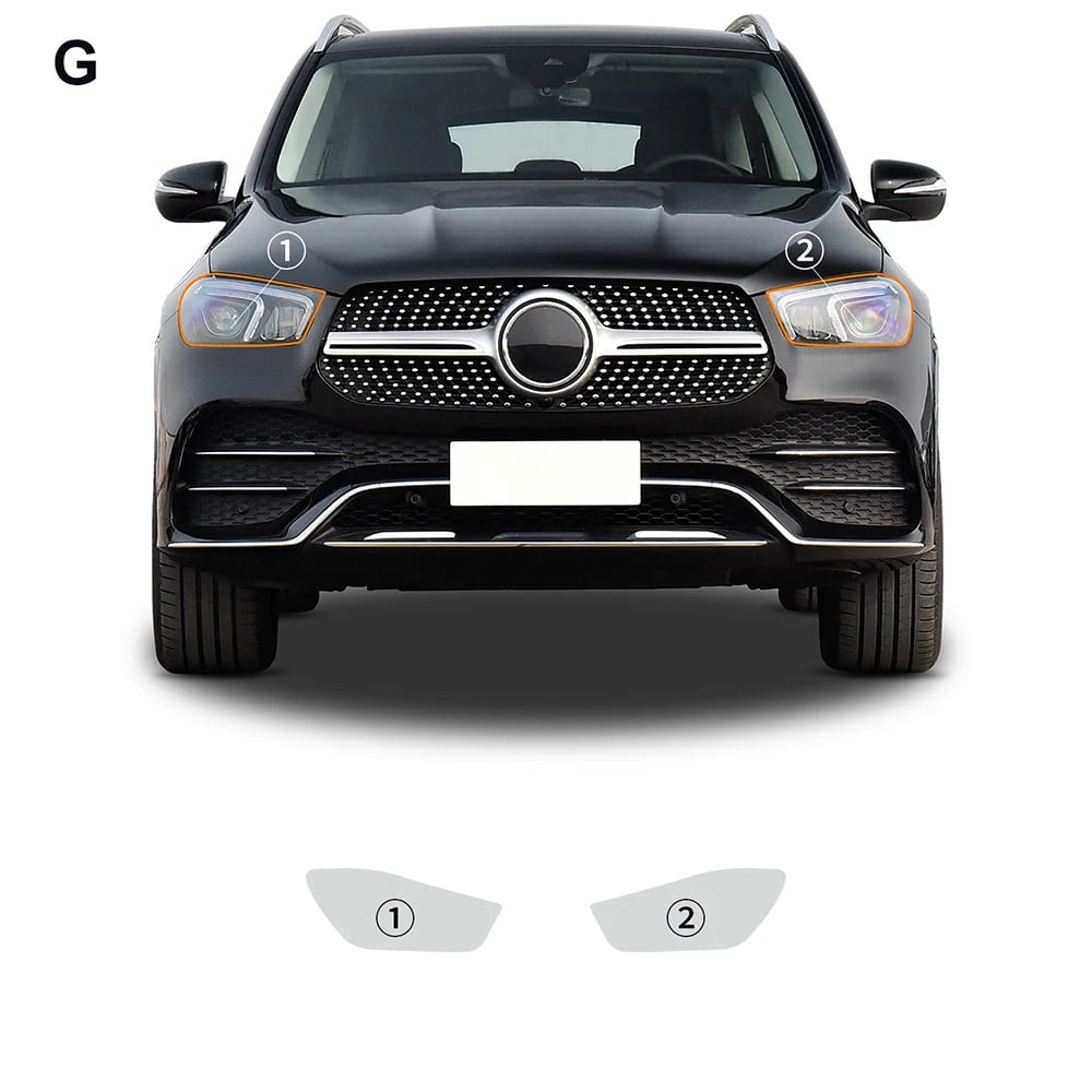 TPU Car Headlights PPF For Mercedes Benz GLE W167 Luxury 2024 Base 2020 ...