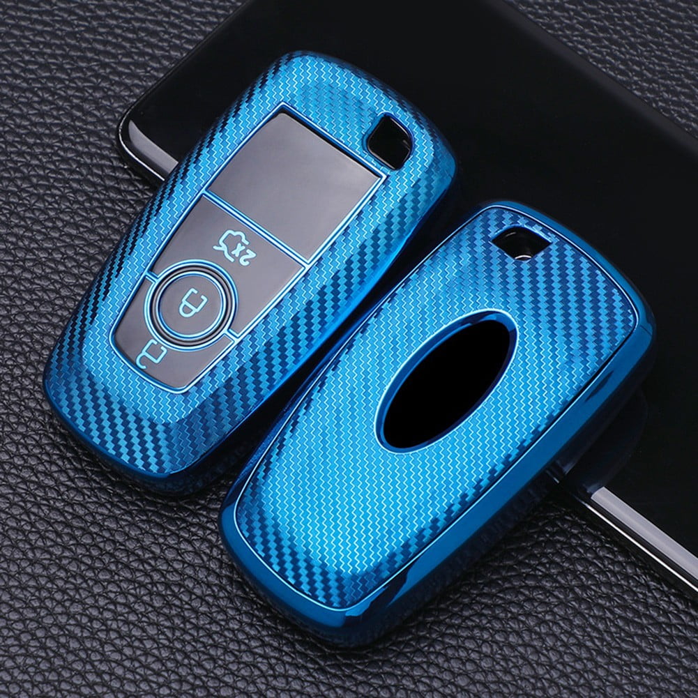 TPU Carbon Fiber Style Car Smart Key Fob Case Cover For Ford 2017-2022 ...