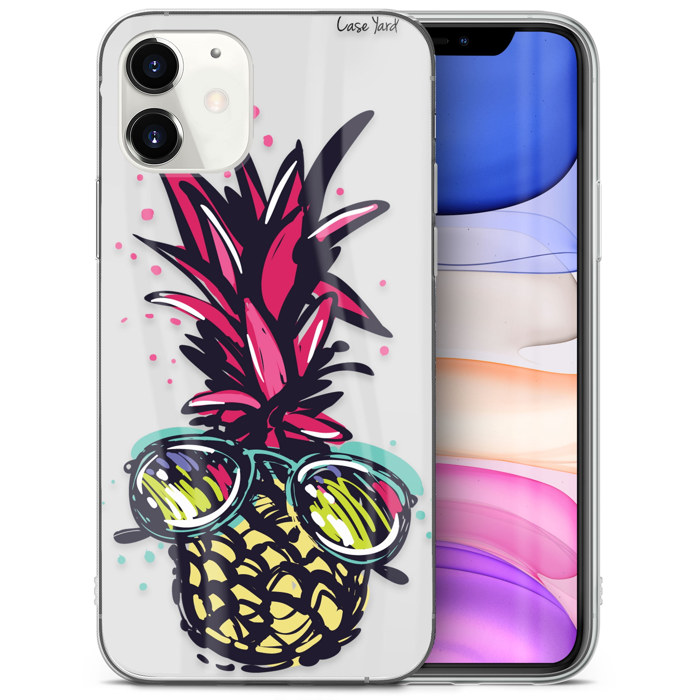 TPU Clear Case for iPhone 13 with Pineapple in Paradise design phone ...