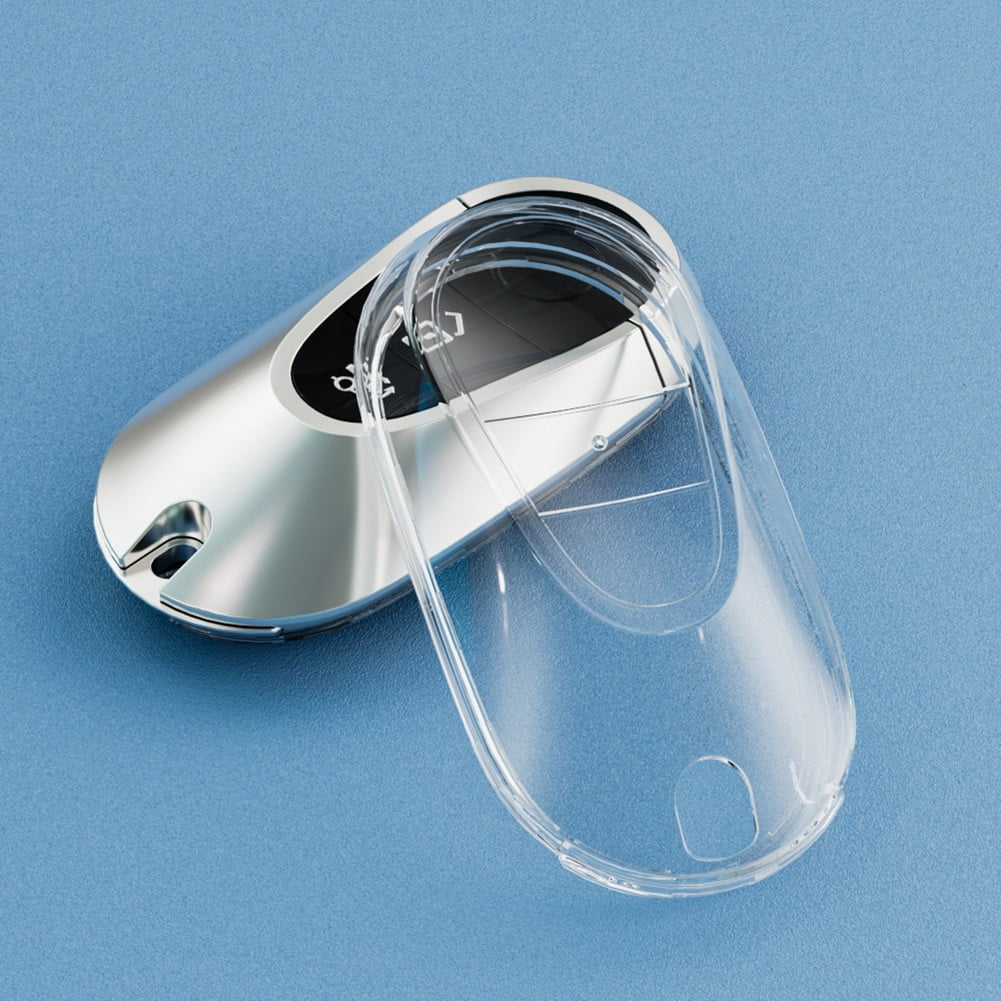 TPU Transparent Car Key Case Cover Holder Shell For Mercedes S GLC EQE ...