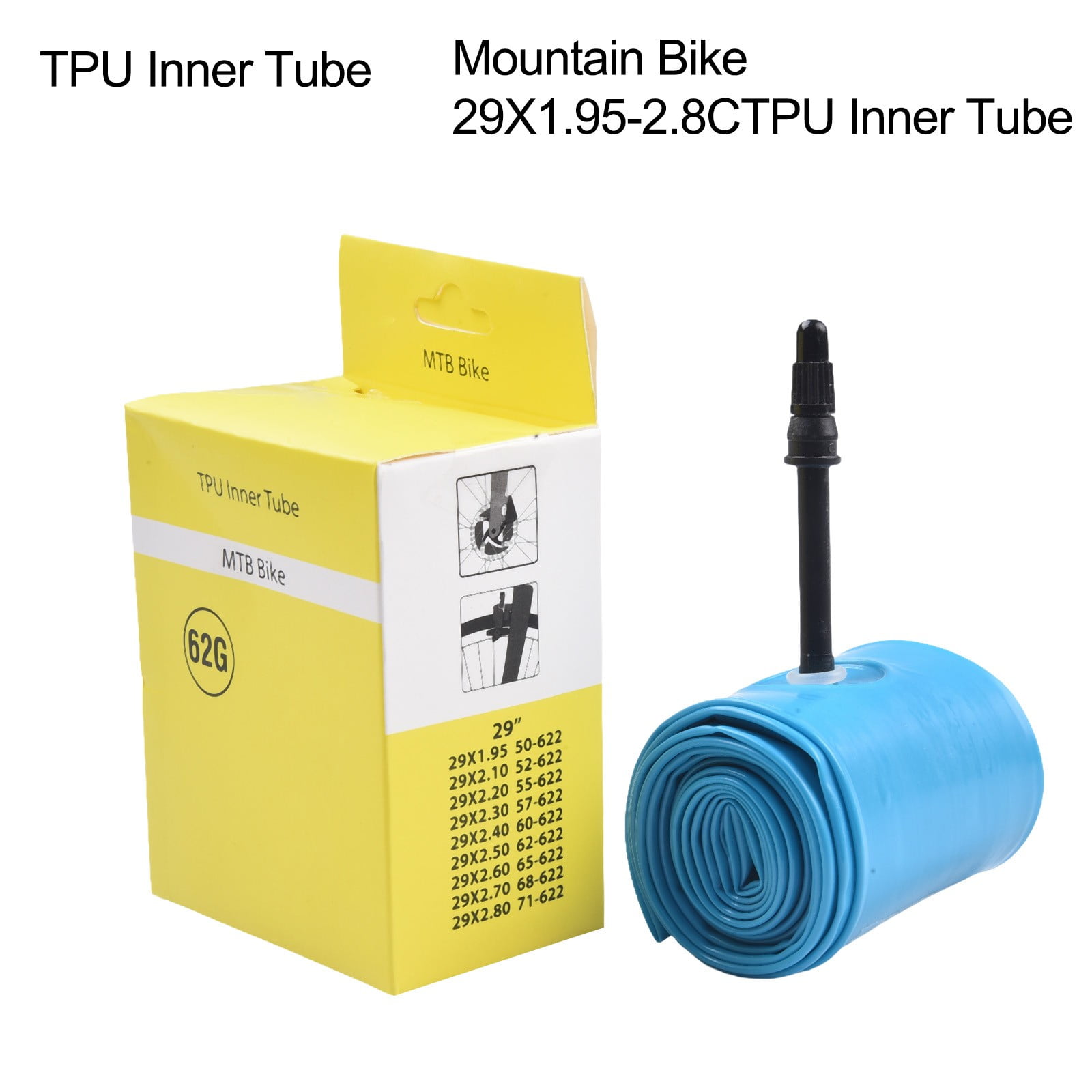 TPU Ultralight Bike Inner Tube 29 Inch Mountain Bike Tire Tube for 1.95 ...
