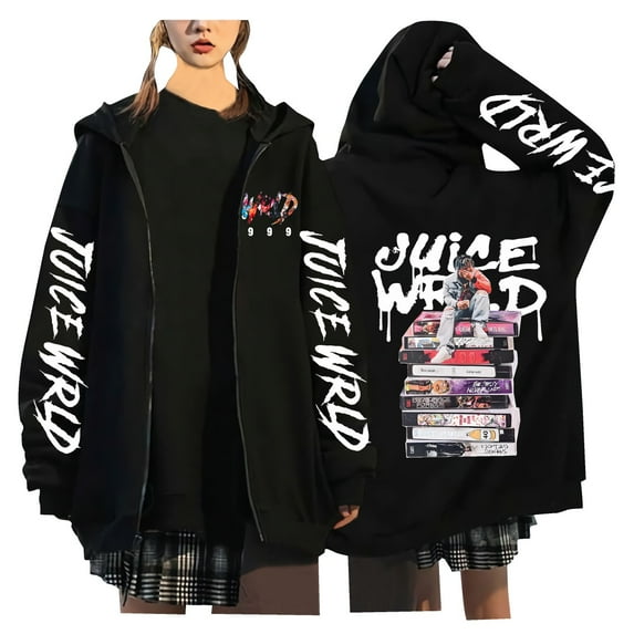 TPUABR Juice World Zipper Hoodie New Fashionable Long-Sleeve Pullover ...
