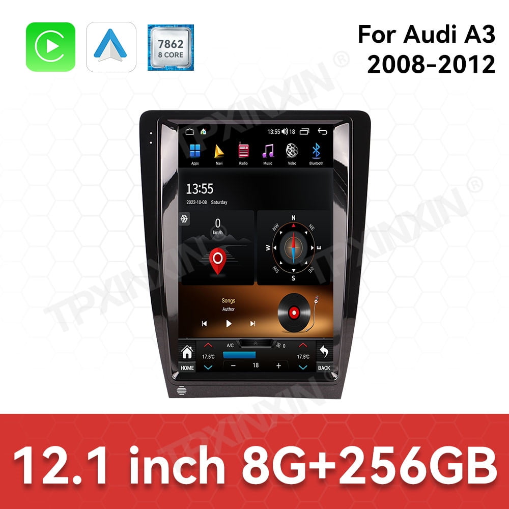 TPXINXIN 12.1 Inch Android 14 Car Radio For Audi A3 2008-2012 Vertical ...