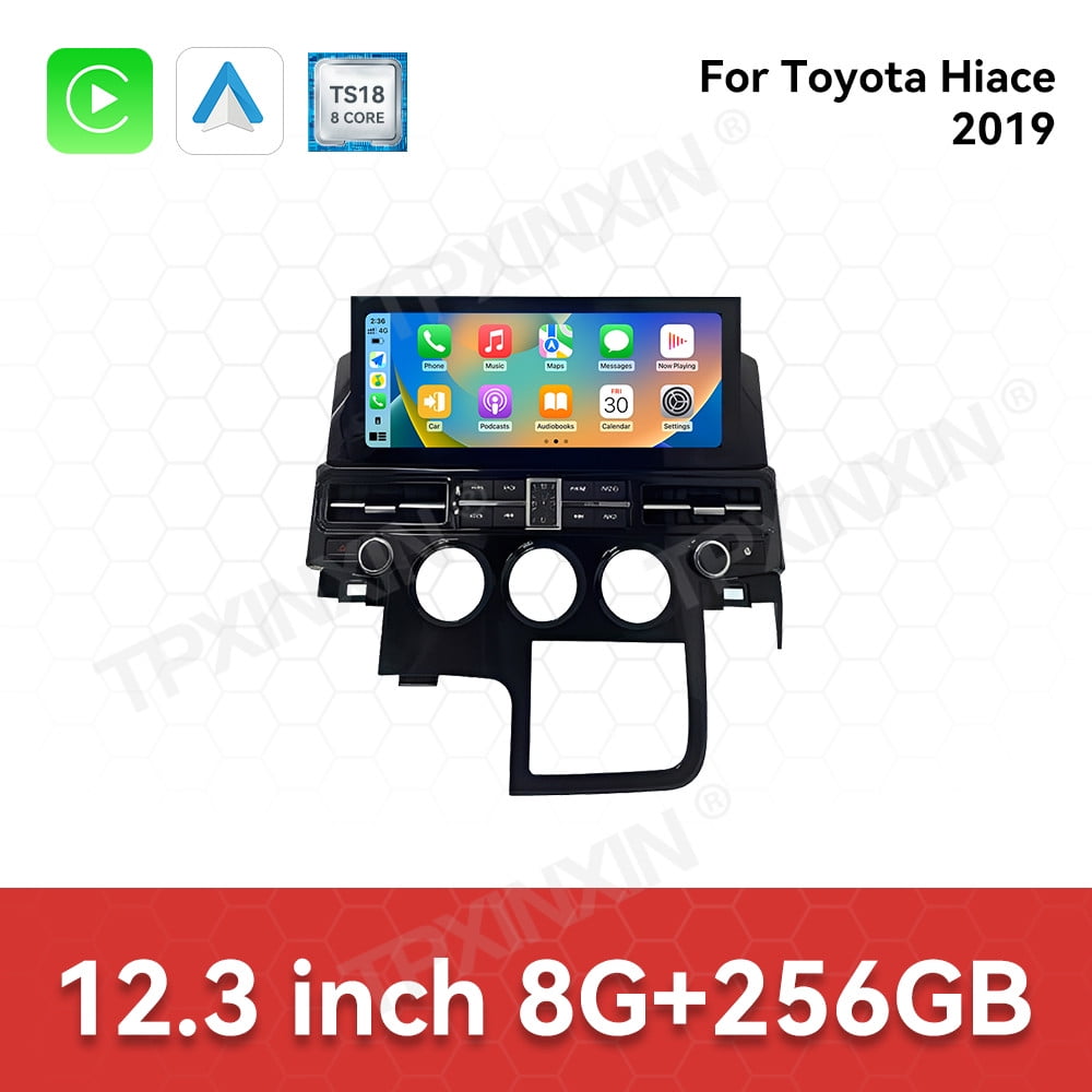 TPXINXIN 12.3 inch Vertical Screen Android 13 For Toyota Hiace 2019 Car ...
